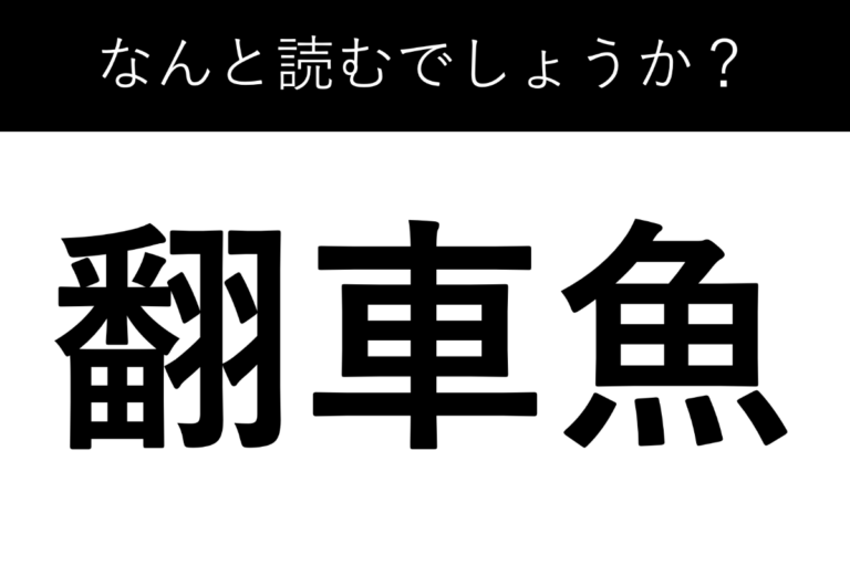 「翻車魚」…あなたは読める？難読漢字クイズ - NewSphere